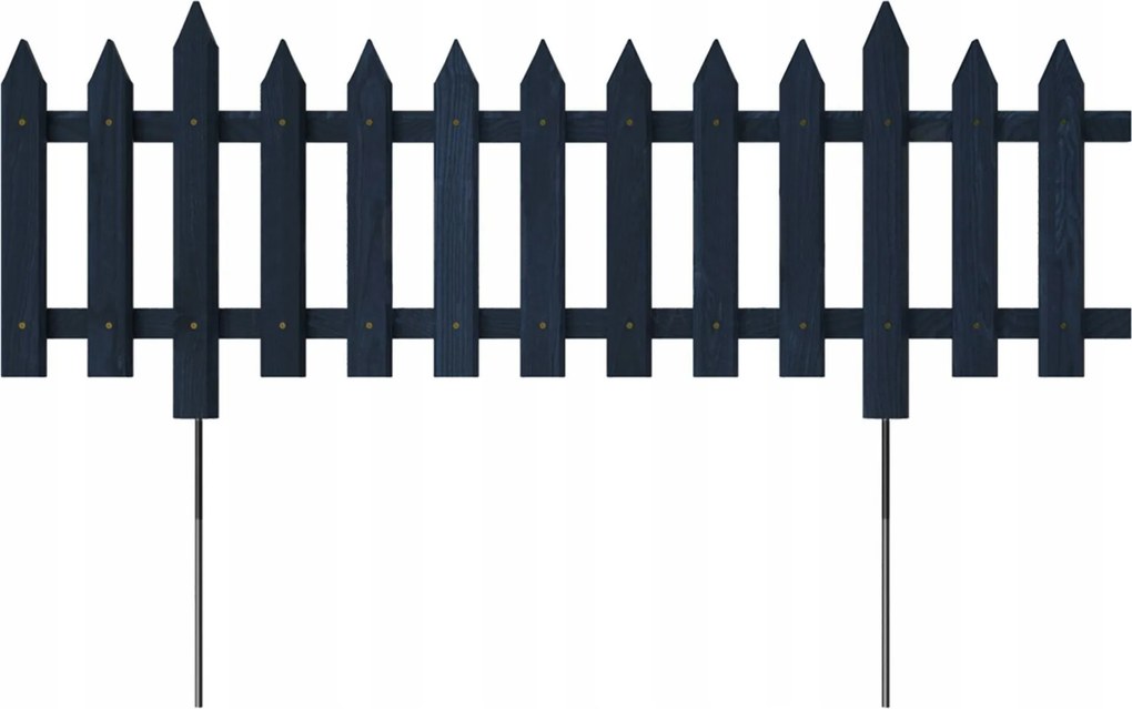 Zahradní zásuvný plot z borovice Antracit 103 x 30 cm 3 ks be4nature