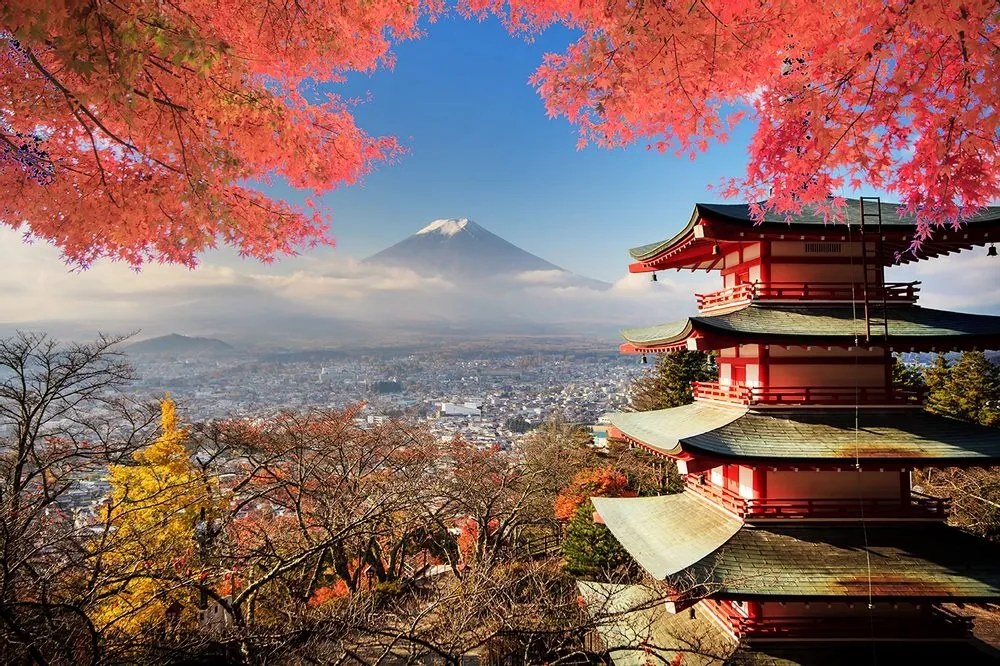 Fototapeta podzim v Japonsku - 300x200 cm