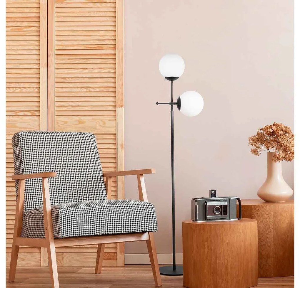 Designová stojanová lampa Parisa 174 cm černá