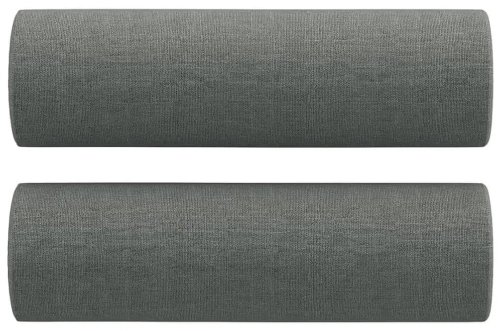 Petromila 3místná pohovka s polštáři tmavě šedá 180 cm textil
