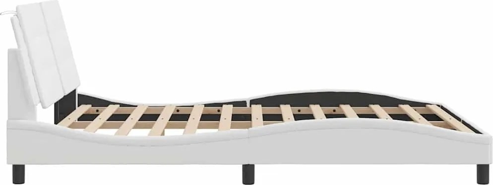 Rám postele bez matrace Zadar bílý 160x200 cm umělá kůže 3208192