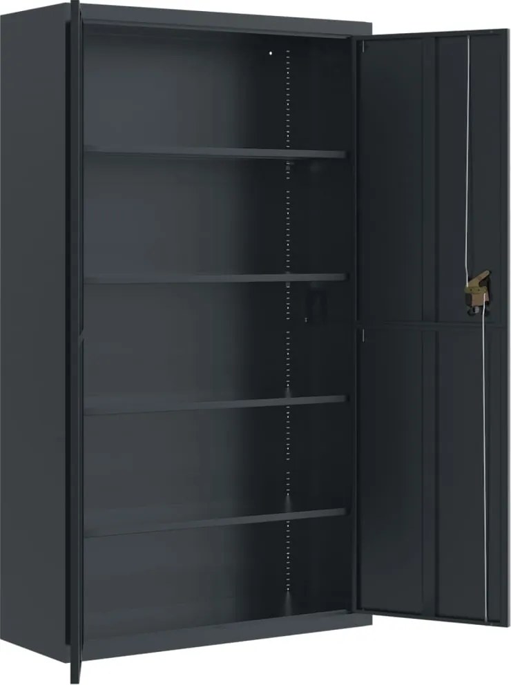 Kartotéka antracitová 105 x 40 x 180 cm ocel 339771