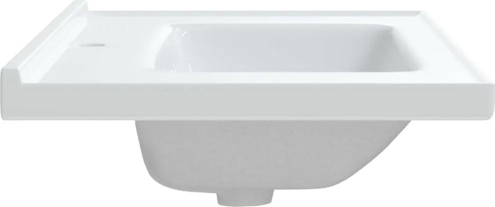 vidaXL Umyvadlo do koupelny bílé 71x48x19,5 cm obdélníkové keramika [153710]