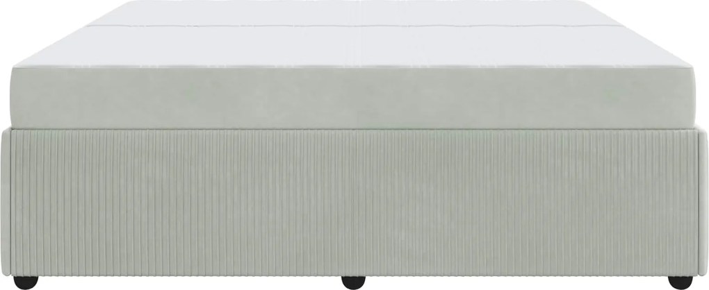 Rám postele Světle šedá 200 x 200 cm textil 3398438