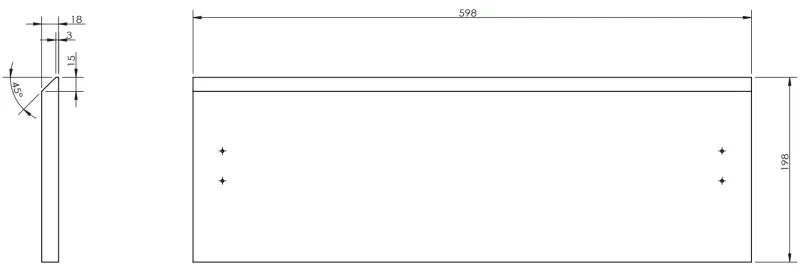 Mexen Rivel, koupelnová skříňka 60 cm, 1 zásuvka, drážkovaná, ořech, 91A20-06023-1-BF86