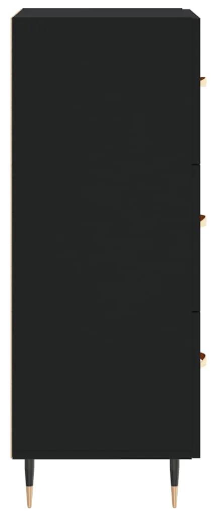 Příborník černý 34,5 x 34 x 90 cm kompozitní dřevo