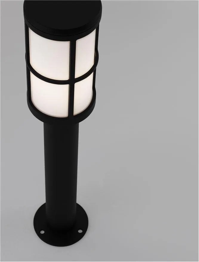 NV 9002860 Venkovní sloupkové svítidlo STONE černý hliník a akryl E27 1x12W 220-240V IP54 bez žárovky - NOVA LUCE