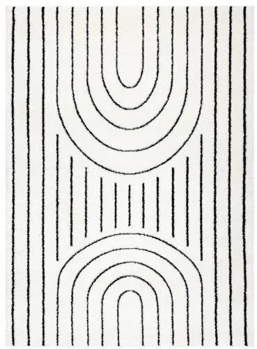 Dywany Łuszczów Kusový koberec Mode 8494 geometric cream/black - 200x290 cm