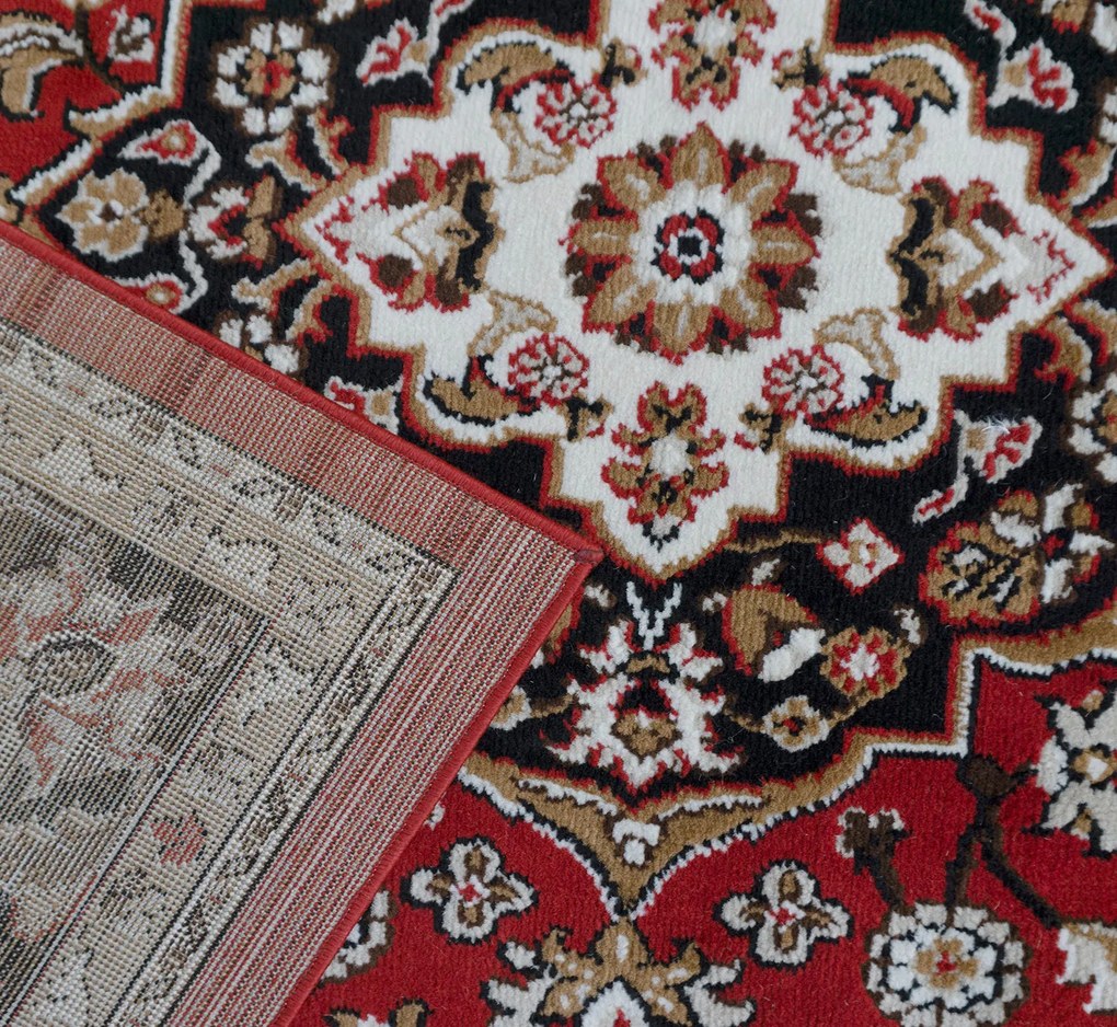 BE Koberec Lotus 9306 RED - červený obdélníkový Rozměr: 40x60 cm