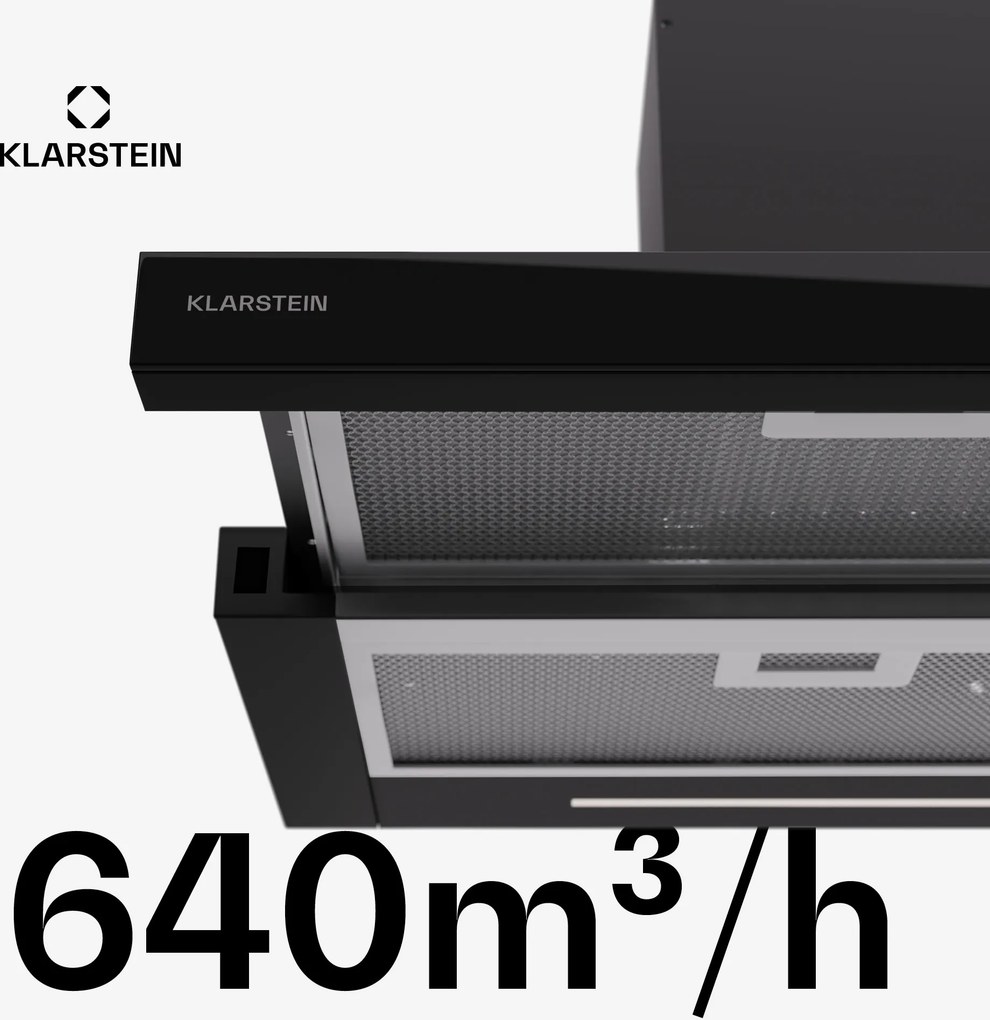 Klarstein Mariana Neo 90 odsavač s plochým krytem 90 cm 640 m³/h odtah LED
