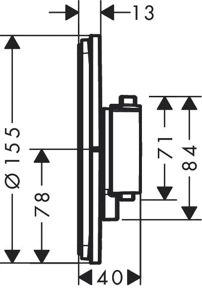 Hansgrohe ShowerSelect Comfort S, termostat pod omítku, černá matná, HAN-15559670