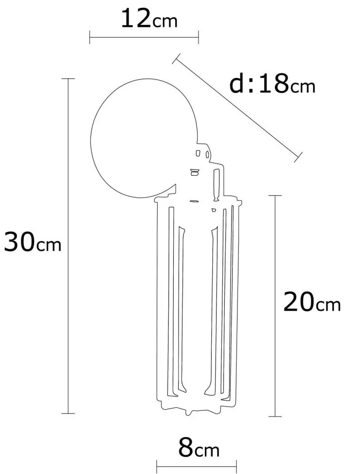 Nástěnná lampa Likya I černá