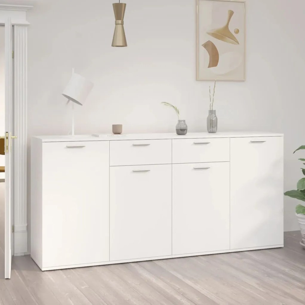 Příborník bílý 160 x 36 x 75 cm kompozitní dřevo 3074927