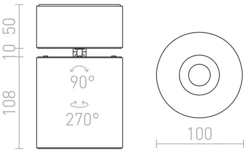 RED - Design Rendl - R12840 - LED Bodové svítidlo CONDU LED/20W/230V černá