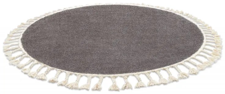 Dywany Łuszczów, Kusový koberec Berber 9000 brown kruh, 120x120 (průměr) kruh, hnědá, kancelář