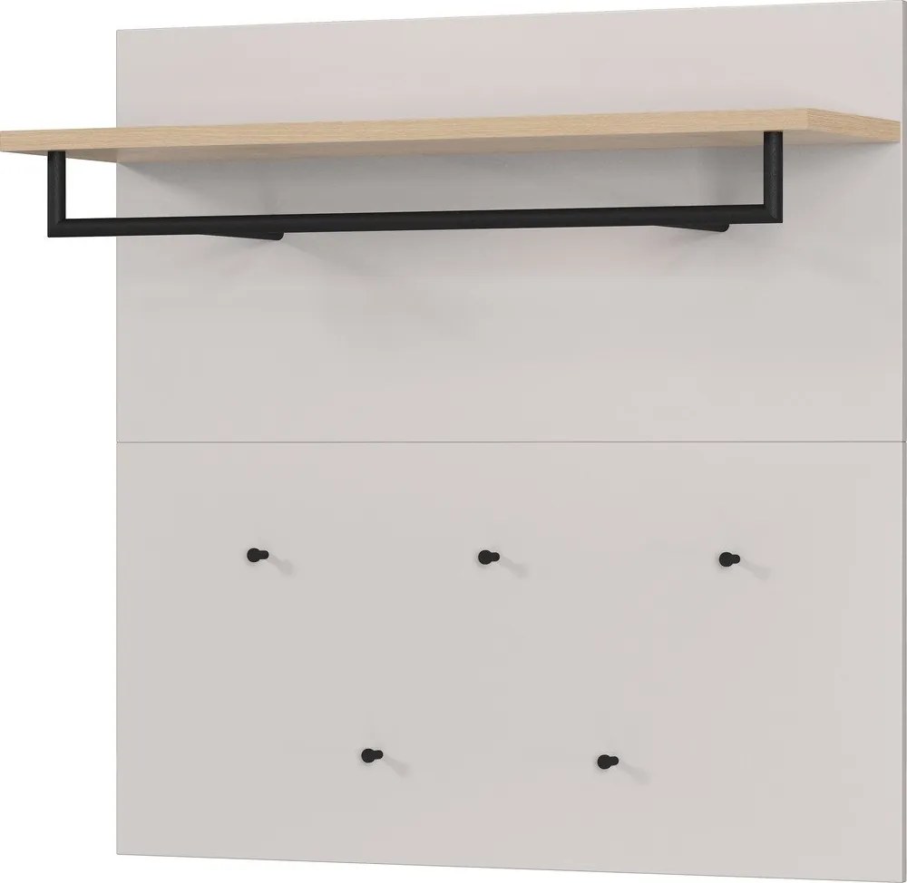 Šedobéžová/ve světle přírodní barvě předsíňová sestava 96x95x30 cm Cormano – Germania