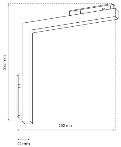 LED Svítidlo do lištového systému MAGNETIC TRACK L-DOWN LED/24W/48V 3000K černá