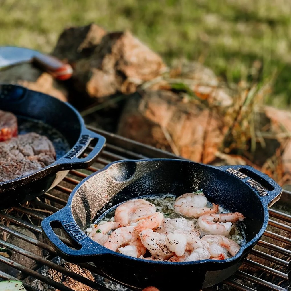 Valhal Outdoor Litinová hluboká pánev dva úchyty 20 cm