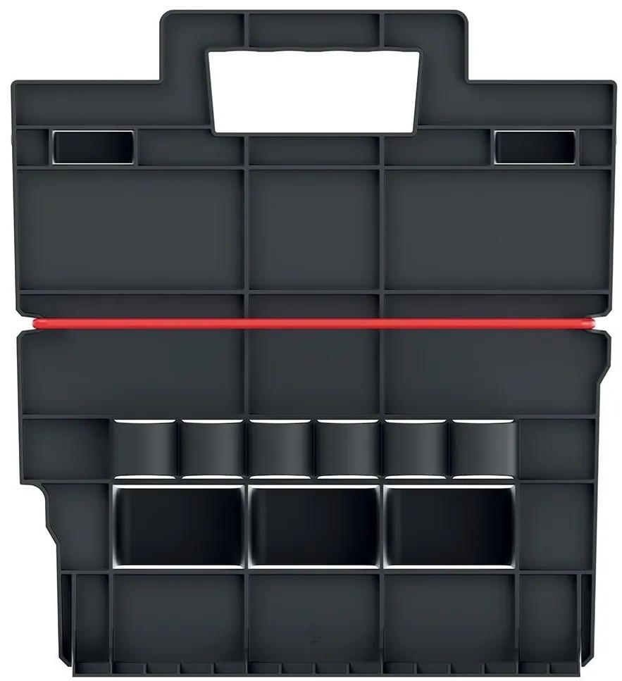 Přenosný organizér na nářadí MODIXX 30,4 x 8,5 x 33,3 cm černo-červený