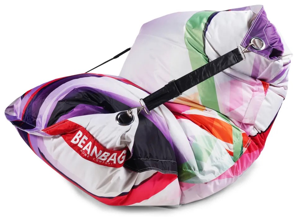 BeanBag Designový sedací vak 189x140 grafic 2 s popruhy