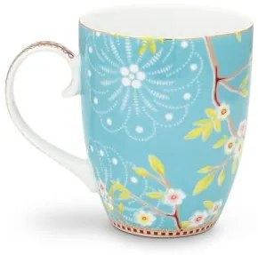 Pip Studio Early Bird hrnek 350ml,  modrý (porcelánových hrnek)