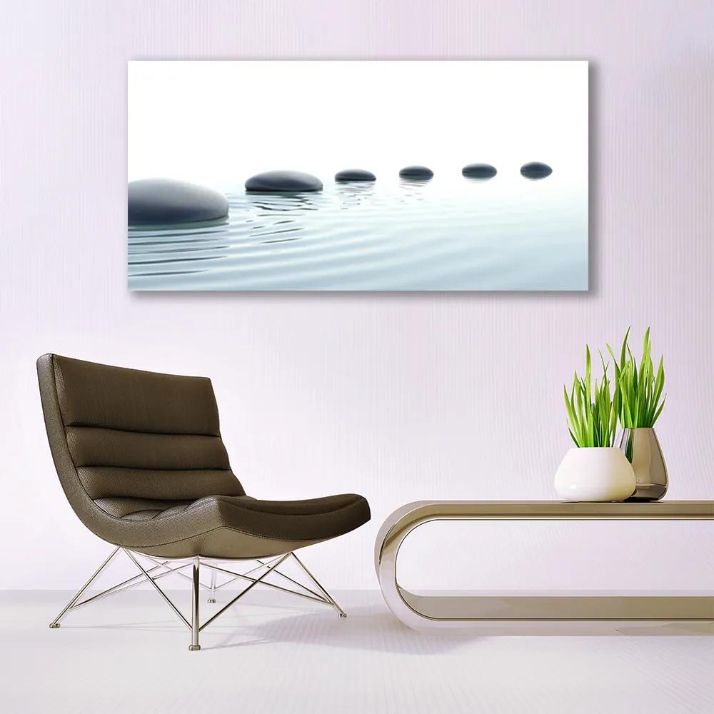 akrylový obraz Kameny Voda Umění 120x60 cm