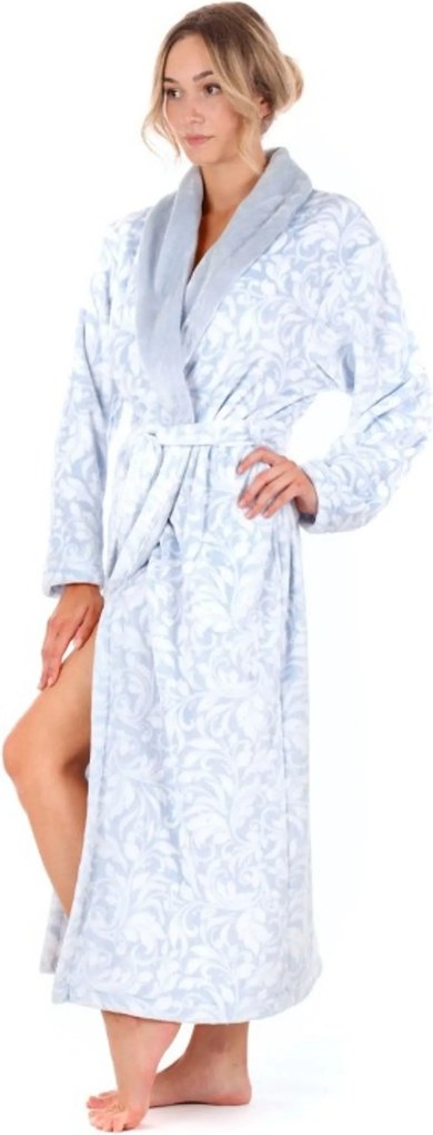 Flora ledově modrá - Dámský Župan s Límcem 25 56 5253 - L