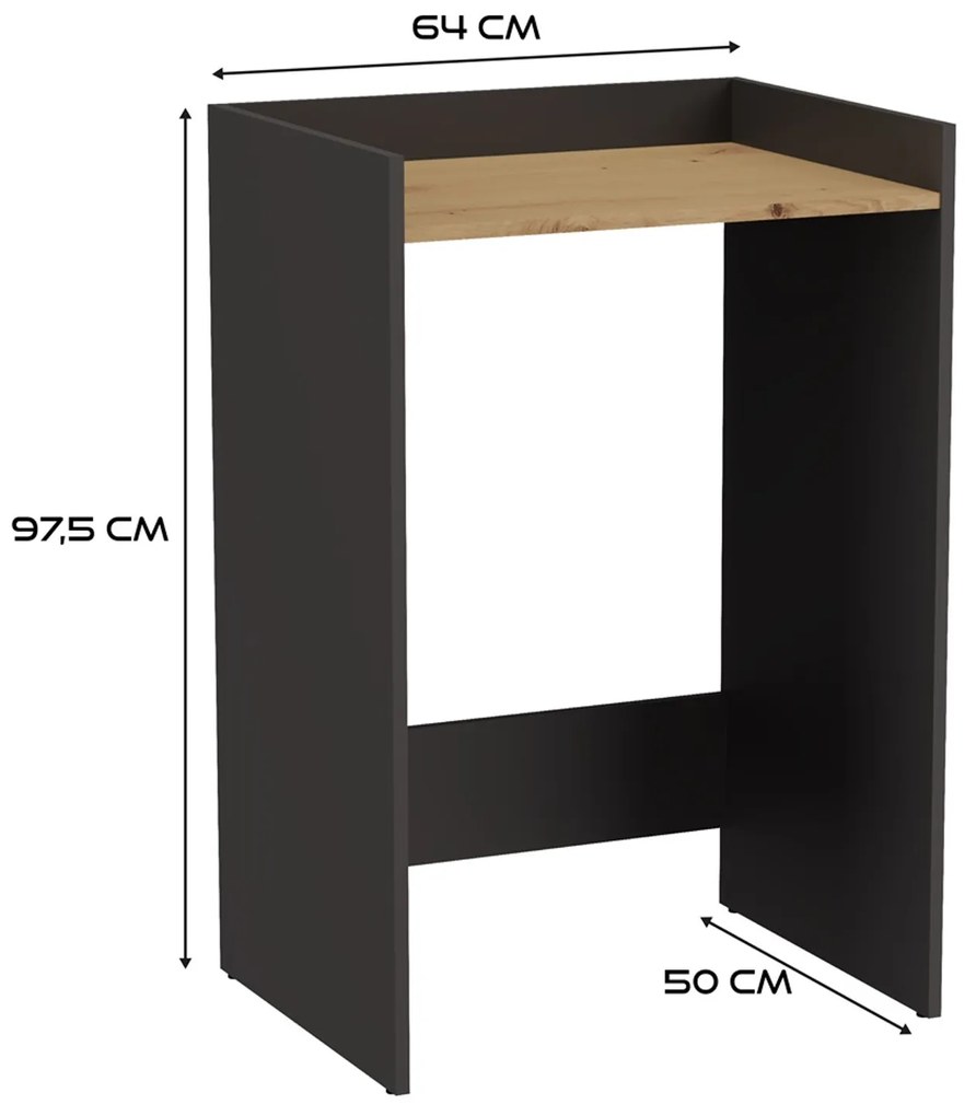 Police na pračku POLA NP - antracit/dub artisan
