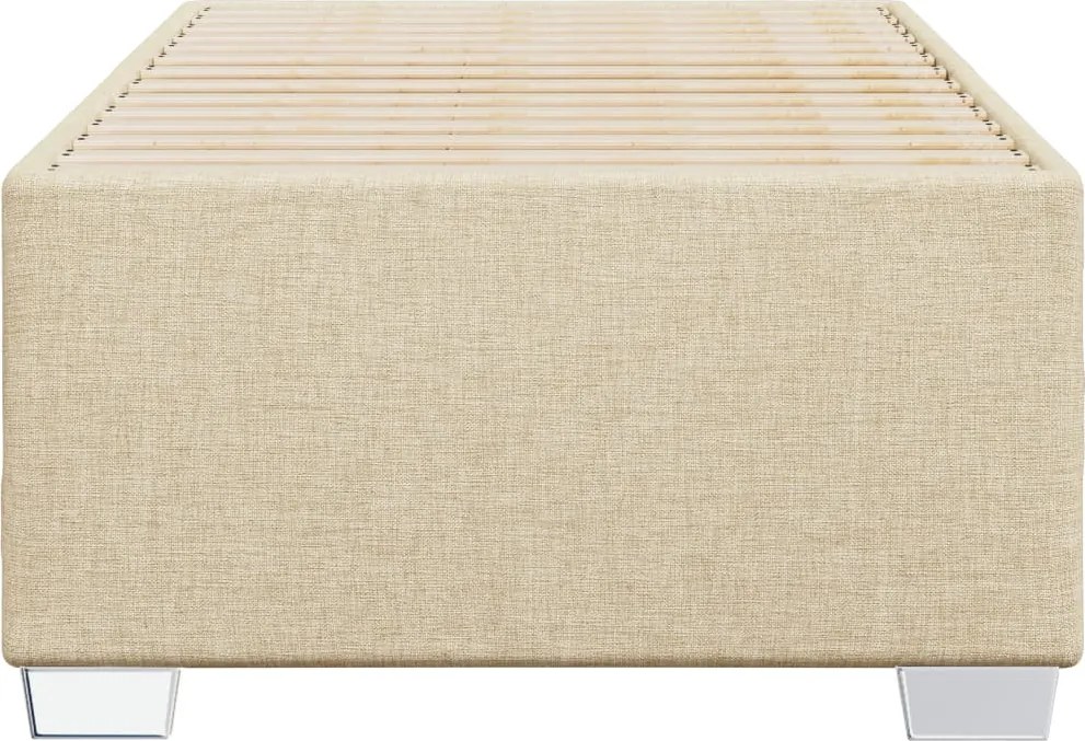 Rám postele bez matrace krémová 100 x 200 cm textil 3284455
