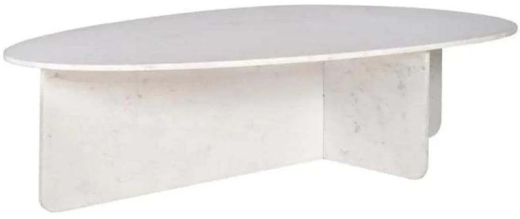 OnaDnes -20% Bílý mramorový konferenční stolek Richmond Brandon 170 x 95 cm