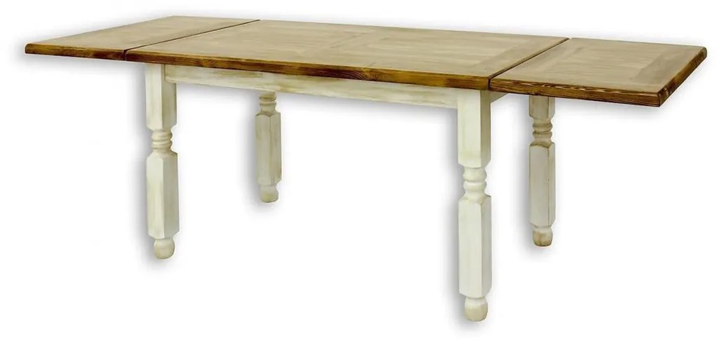 ARTEN Rustikální jídelní stůl POPRAD MES01A - borovice (bílý vosk) ROZMĚR: (š/h/v) 80 x 80 x 76 cm