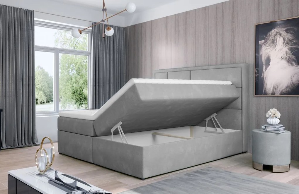 manželská postel boxspring MERON, Monolith 48, 160x200cm