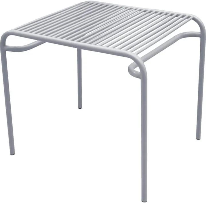 LEITMOTIV Venkovní stolek Lineate Metal Clay šedá 58 × 48 × 50 cm