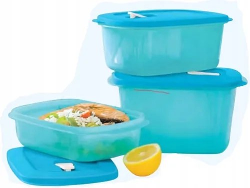 Tupperware Sada Cristallo 2,3L 1,7L 1L Nádoby Do Mikrovlnné Trouby orig.