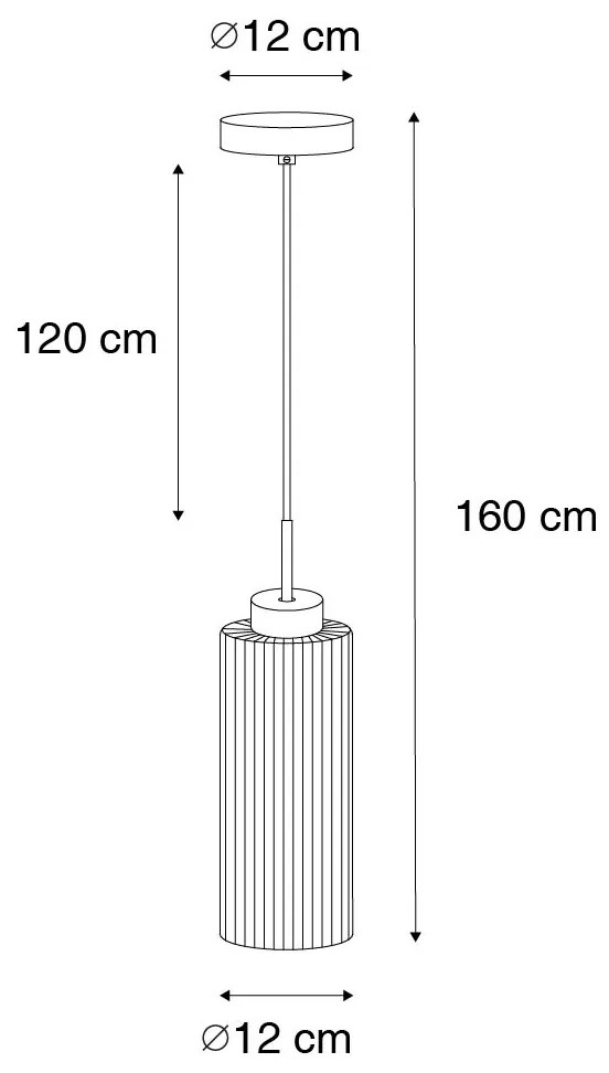 Art Deco závěsné svítidlo zlaté se sklem - Laura