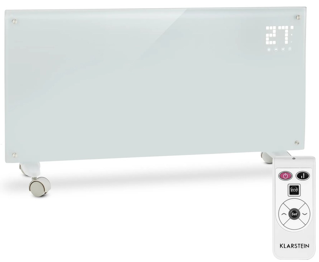 Klarstein Bornholm, konvektor, 2000 W, LED displej, 2 stupně ohřevu, bílý