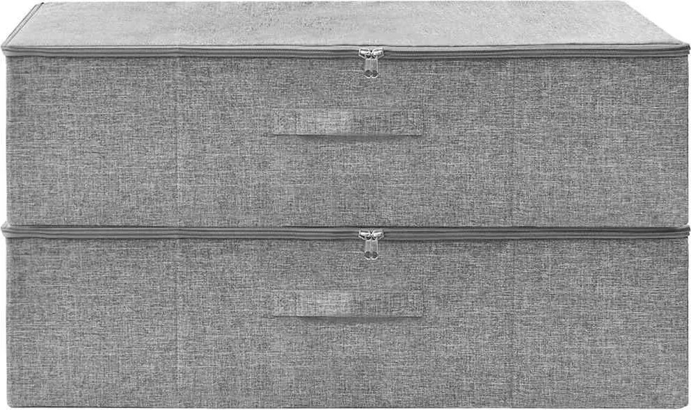 Úložné boxy 2 ks textil 70 x 40 x 18 cm šedé 332906