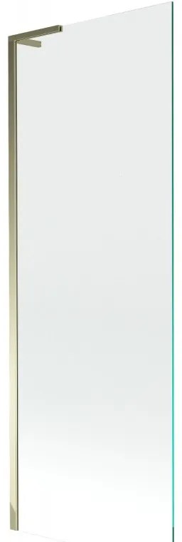Mexen Next L, 1-křídlová vanová zástěna 70 x 150 cm, 6mm čiré sklo, zlatý lesklý profil, 895-070-000-03-00-50