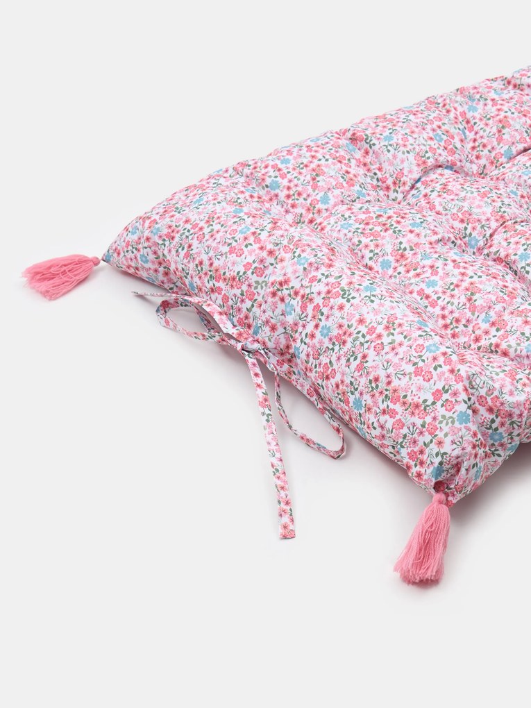 Sinsay - Quilted decorative pillow with floral pattern - vícebarevná