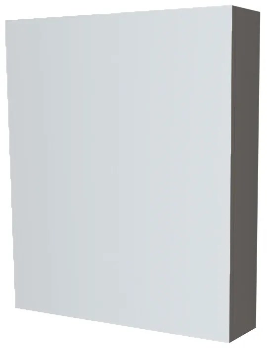 Mereo, Mereo Koupelnová zrcadlová skříňka 60 cm, galerka, 1x dvířka levá, Multidecor, Lávově šedá, MER-CN798G61LAS1
