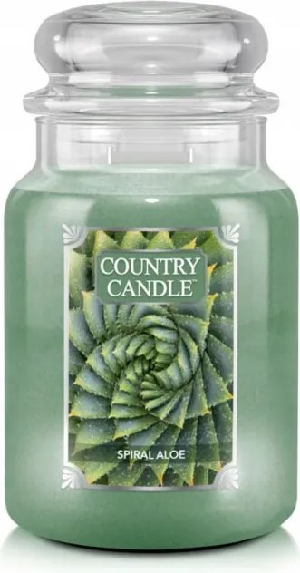 Spiral Aloe Country Candle velká vonná svíčka se dvěma knoty (652 g)