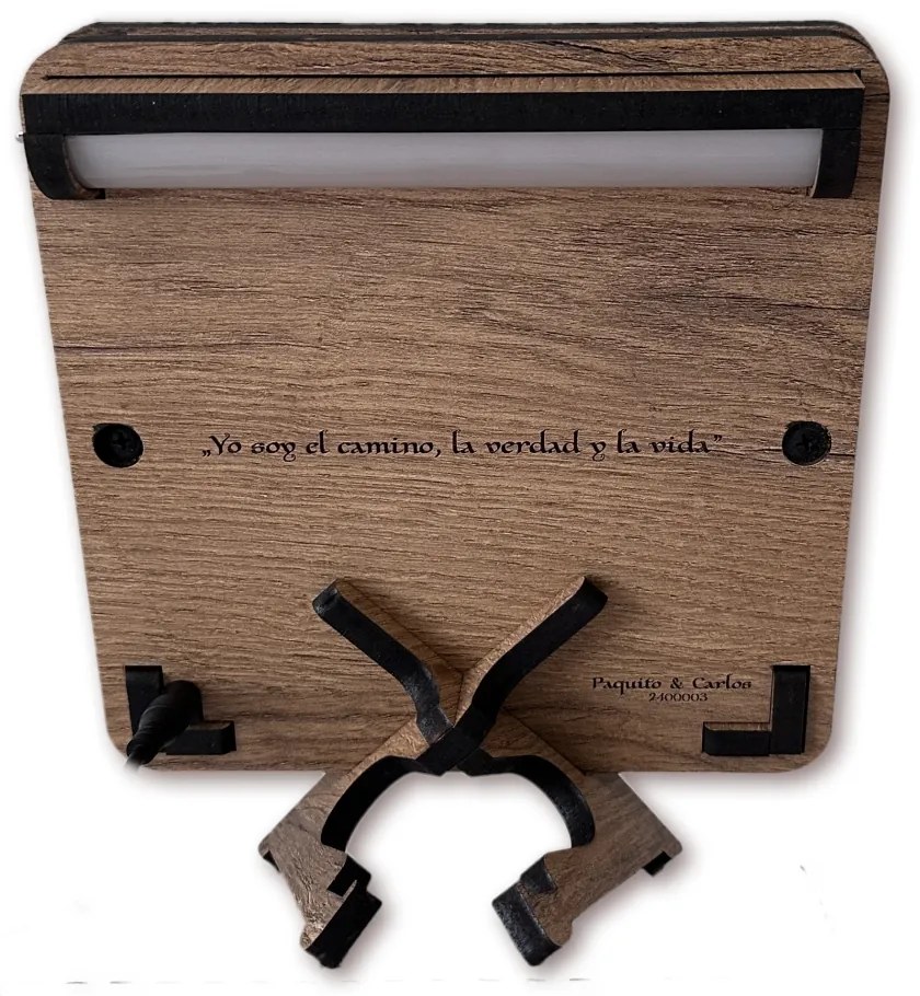 Li-Go "Ježíš s trnovou korunou" lampa 19x19cm provedení povrchu: černá s patinou