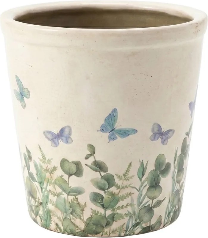 Dekorativní obal na květináč Butterflies Home M - Ø 15*14 cm