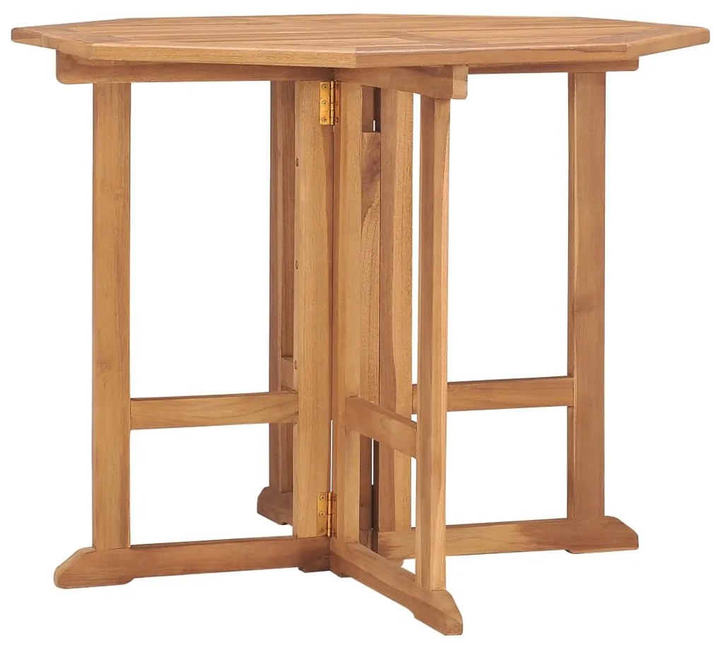 Skládací zahradní jídelní stůl 90 x 90 x 75 cm masivní teak 315447