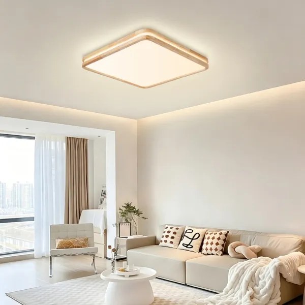 BRILAGI - LED Stmív. svítidlo MOLINA SQUARE LED/80W/230V dub 60x60 cm + DO
