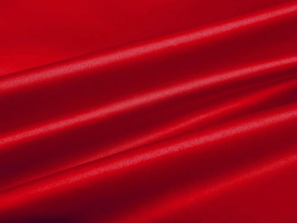 Biante Saténový kulatý ubrus polyesterový Satén LUX-013 Červený Ø 110 cm