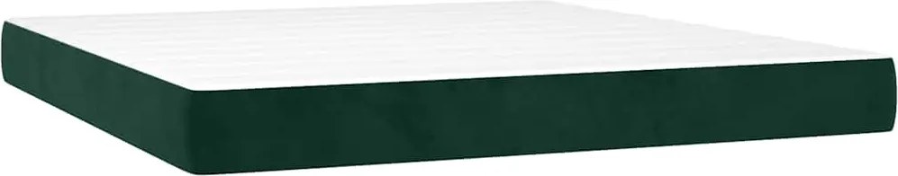Box spring postel s matrací tmavě zelená 180x200 cm samet 3143040