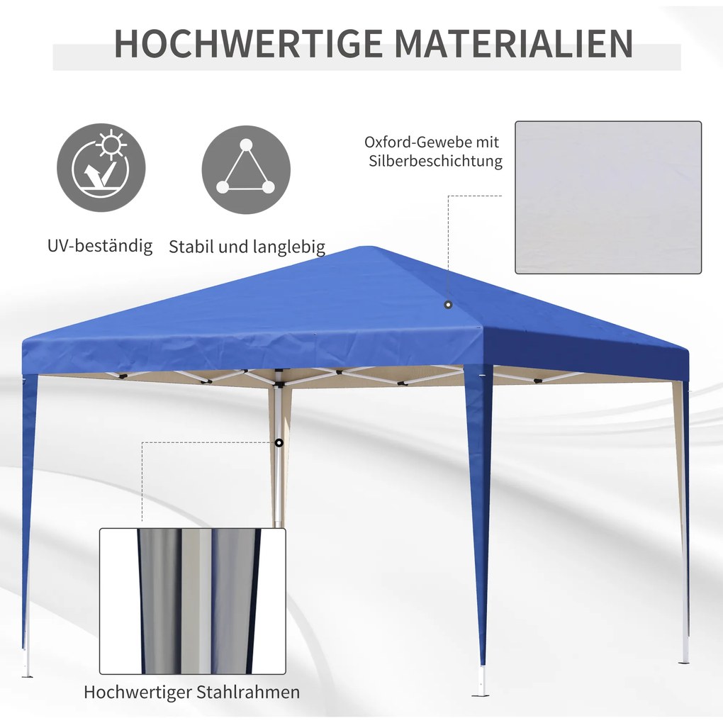 Outsunny altán cca 3x3m, vodoodpudivý stabilní zimě odolný pop-up skládací altán, UV ochrana, skládací párty stan zahradní stan s taškou, zahradní al…