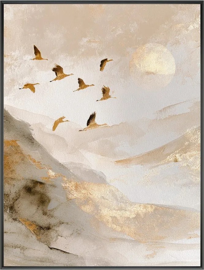 Tištěný obraz s rámem 60x80 cm Golden Peaks II – Styler