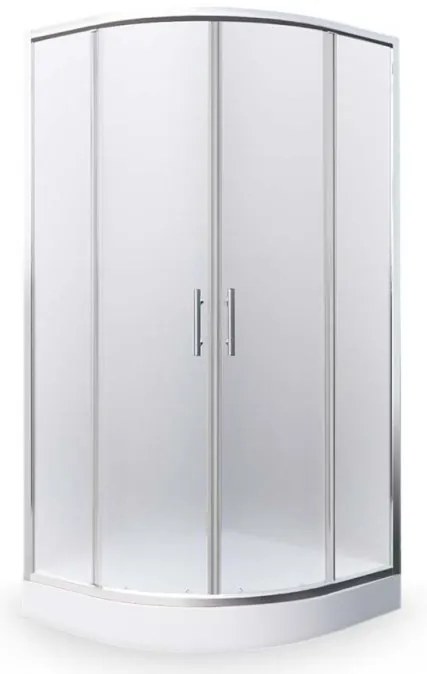 ROTH HOUSTON NEO/900 sprchový kout 900x1900mm, R550, čtvrtkruh, s dvoudílnými posuvnými dveřmi, brillant/matt glass, N0649